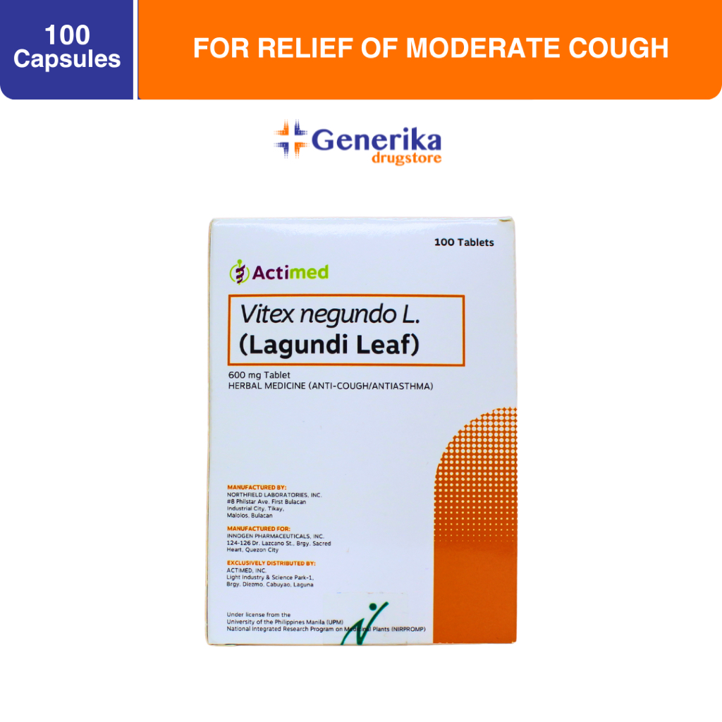 Actimed Lagundi Tablet 600mg- Pack of 100 Tablets | Shopee Philippines