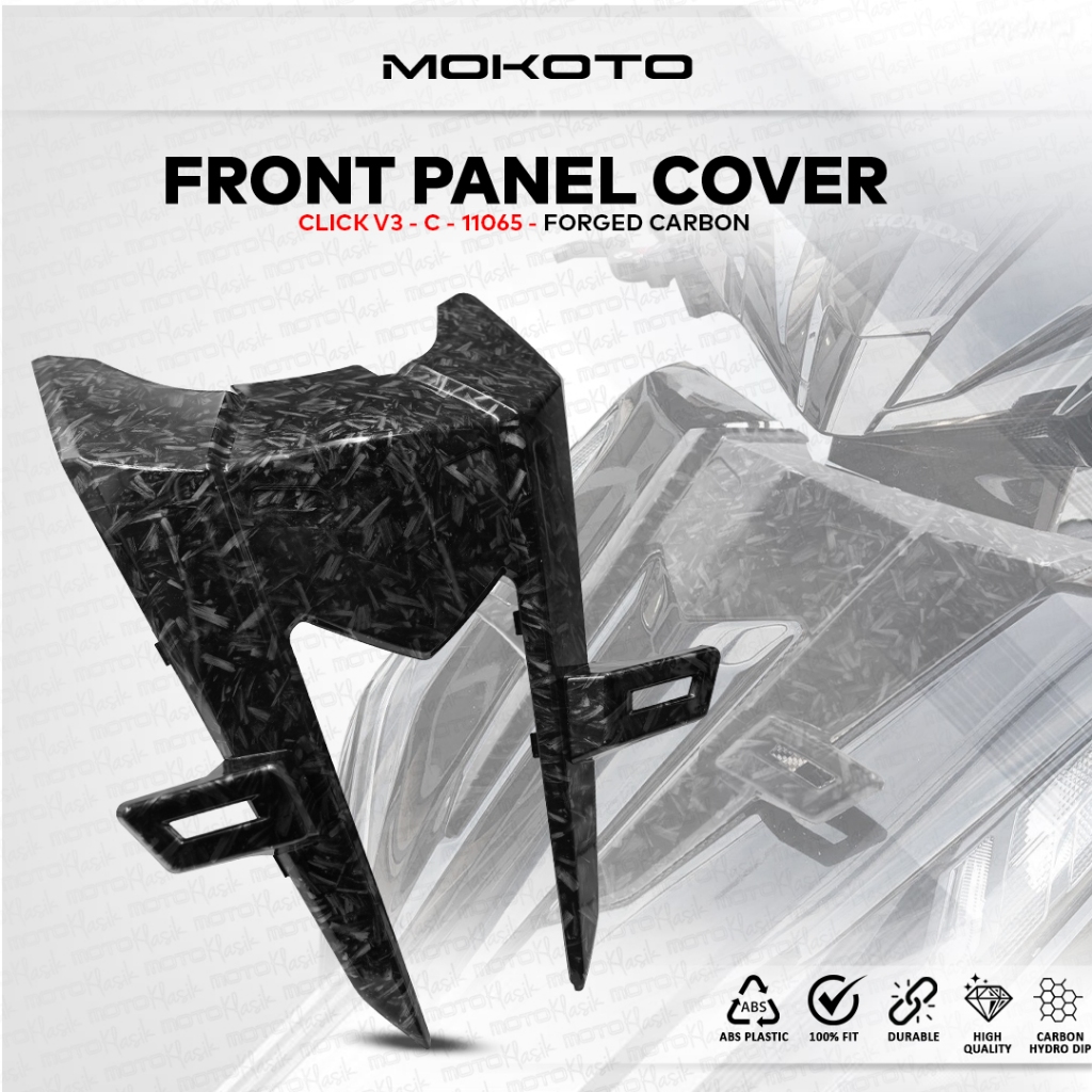 MOKOTO CLICK V3 FRONT PANEL COVER CARBON / MATTE BLACK / FORGED FRONT ...