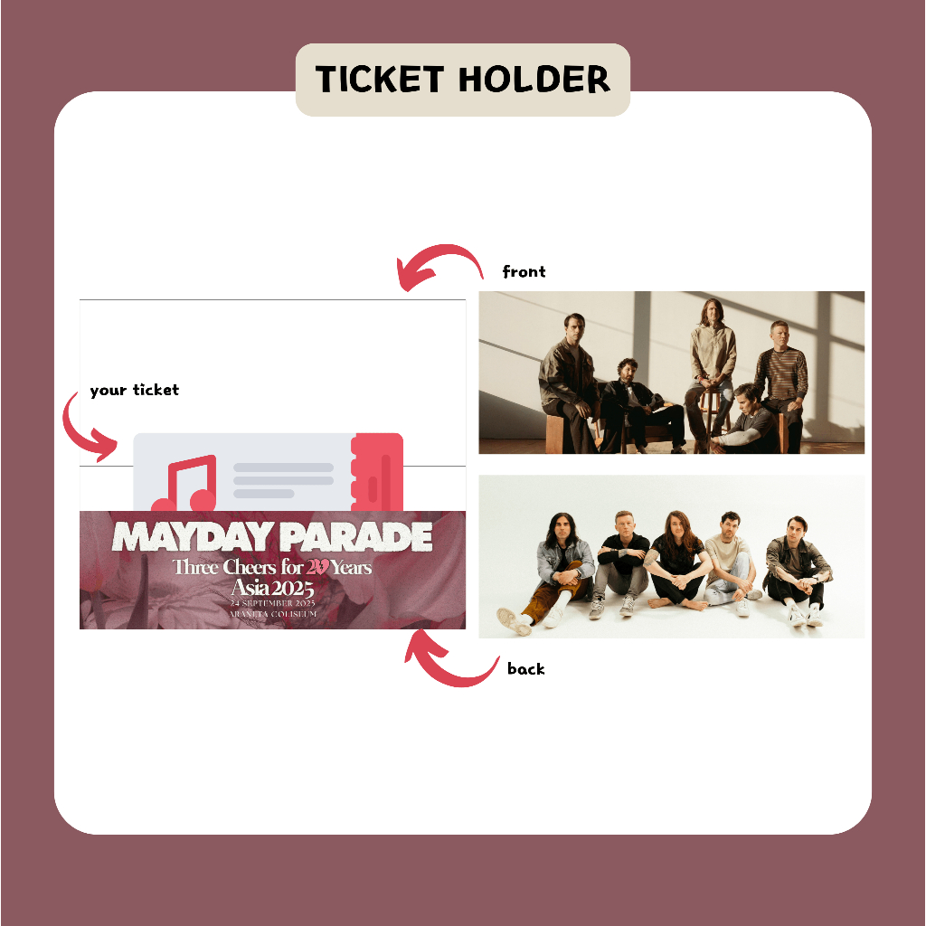 MAYDAY PARADE Three Cheers for 20 Years in MANILA Concert Ticket Holder ...