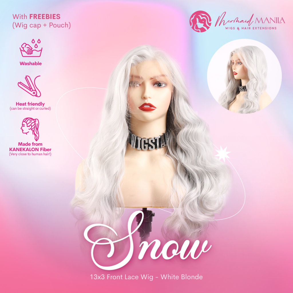 MERMAID MANILA HAIR - SNOW (13x3 Front Lace Wig) | Shopee Philippines