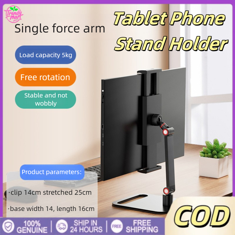 Portable Adjustable 360 Swivel Metal Monitor Tablet Phone Stand Holder ...