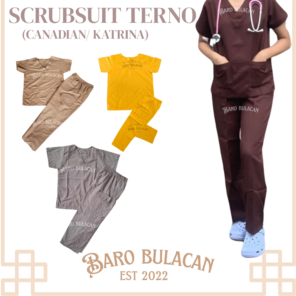 Baro Bulacan Five Scrubsuit Best Medical Uniform Family Of Yellow And ...