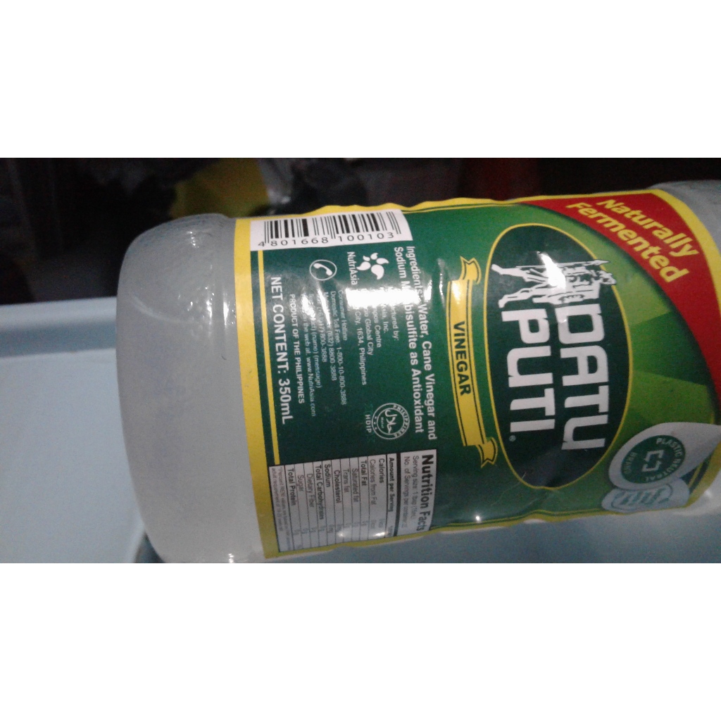 DATU PUTI 350 ML 1 PIECE VINEGAR HALAL KIDs FOOD mix SAUCE MEAT suka ...
