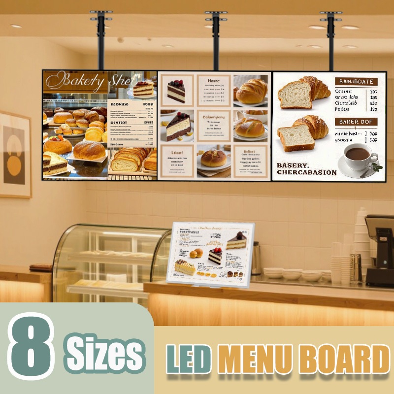 Wall-mounted, hanging LED billboards, coffee shop, restaurant store ...