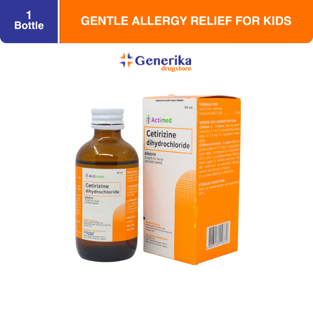 Actimed Cetirizine Syrup 60mL | Shopee Philippines