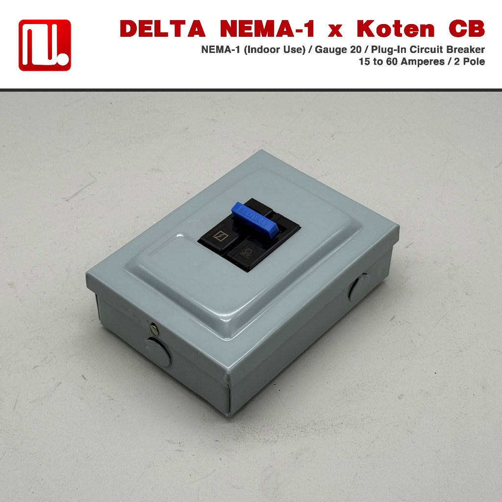 Delta Nema-1 Enclosure with Koten Plug-In Circuit Breaker 2 Pole (HPH-P ...