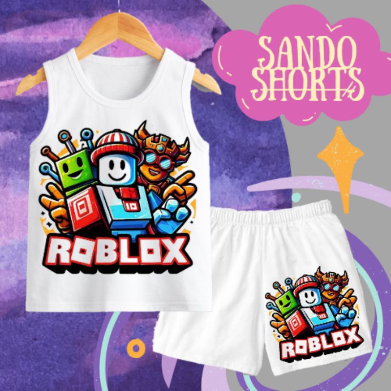 ROBLOX Newborn up to 12 Years Old Kids Baby Girls Boys Sando Shorts Set ...