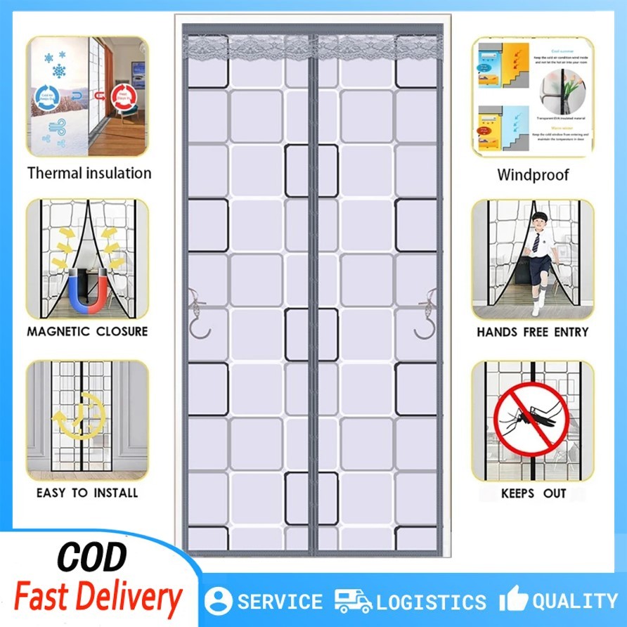 Magnetic Air Conditioning Door Curtain Plastic Door Curtain Long For ...