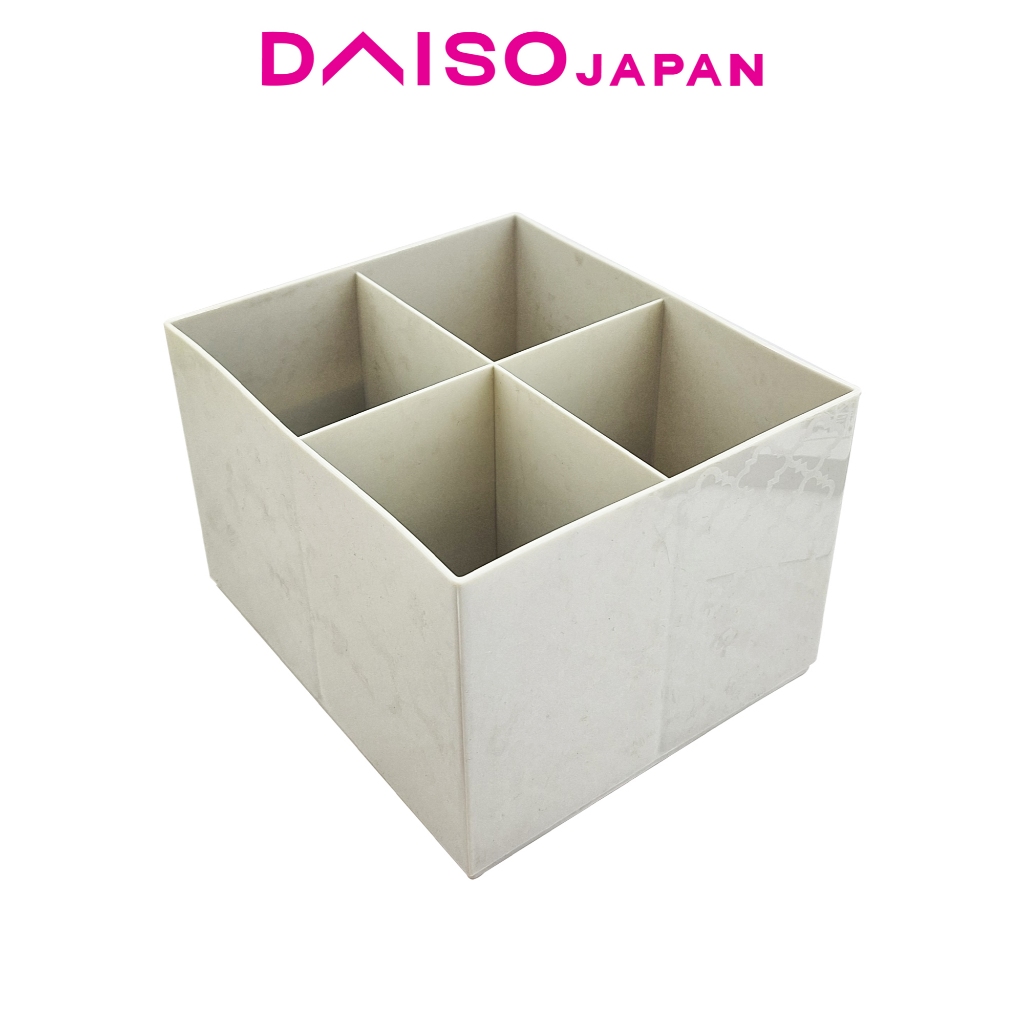 Daiso Gray Moroccan Pattern Box with Partitions | Shopee Philippines