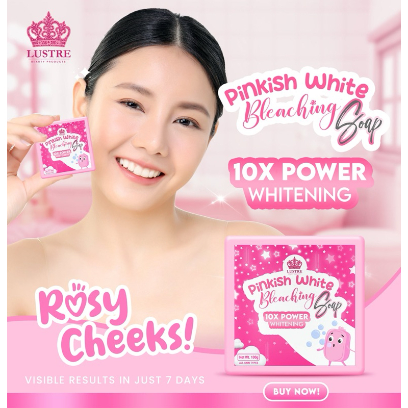 Lustre Pinkish White Bleaching Soap – 10X Power Whitening (100g ...