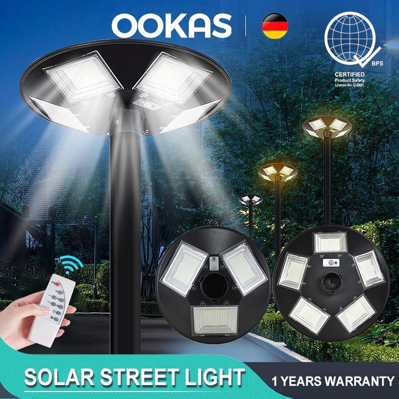 OOKAS UFO Solar Light Outdoor Waterproof Street Light Garden Lights Led ...