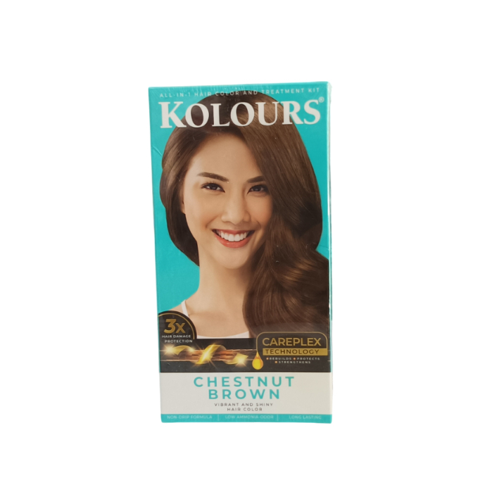 Kolours Chestnut Brown Vibrant and Shiny Hair Color 120ml | Shopee ...