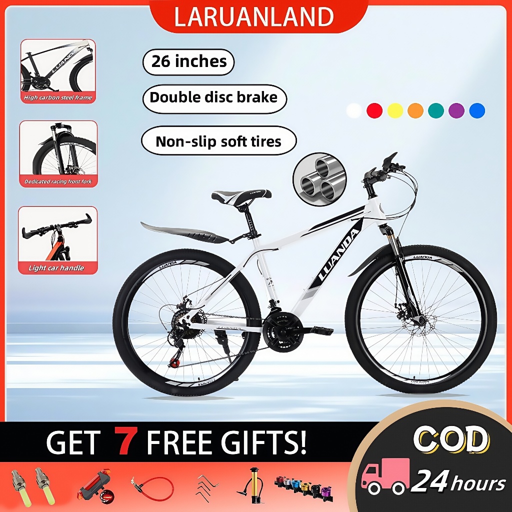 LUANDA Mountain Bike Fixie Bike Adult Bike Fixed Gear Bike 26 inch 3*7 ...