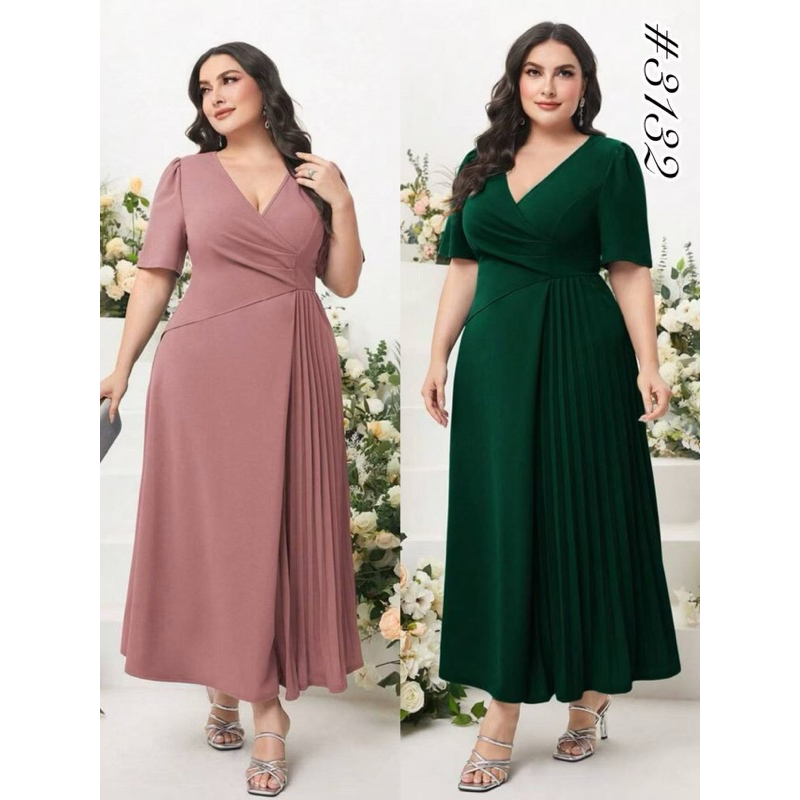 3132 A.M plus size plain maxidress can fit to XL | Shopee Philippines
