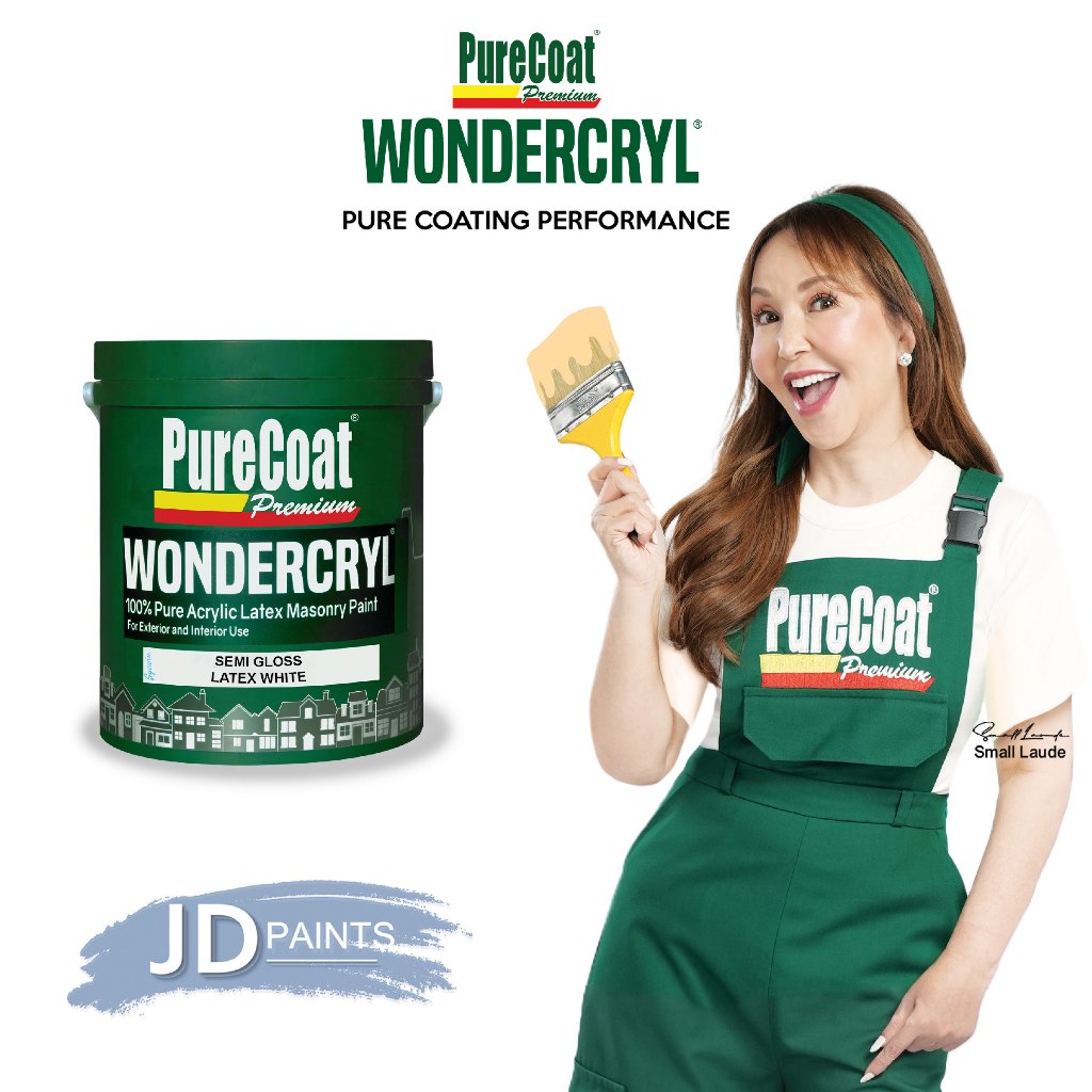 PureCoat WonderCryl Latex Paint (White) 4L | Shopee Philippines
