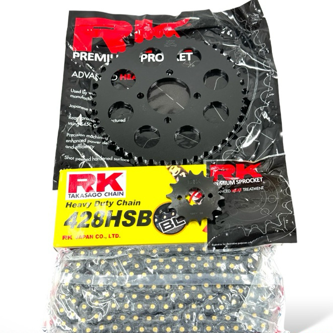 RK RACING CHAIN & SPROCKET SET RAIDER 150 1st and 2nd GEN 428 HEAVY ...
