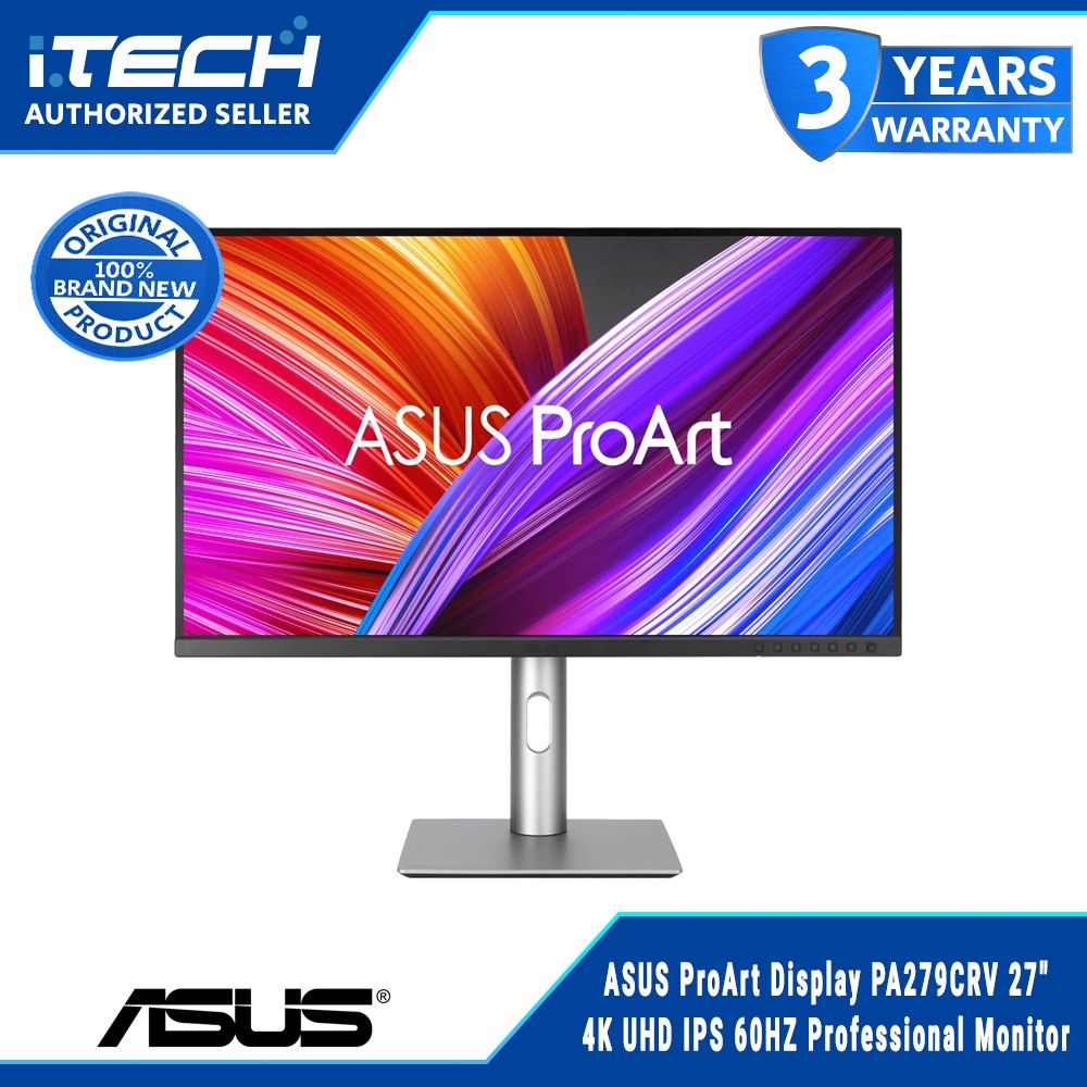 ASUS ProArt Display PA279CRV 27" 4K UHD IPS 60HZ Professional Monitor ...