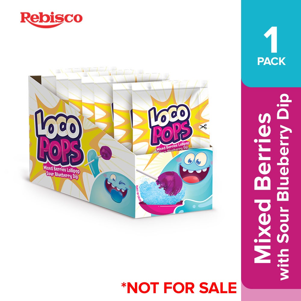 [GWP] Loco Pops Mixed Berries With Sour Blueberry Dip 13.5G X 10 Pcs ...