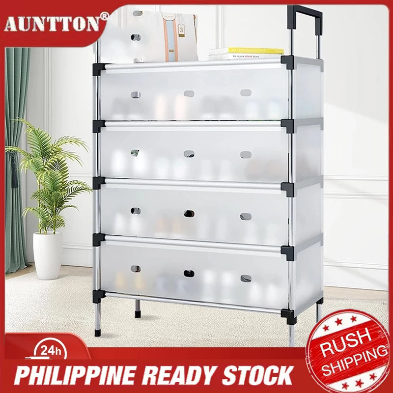 3/4/5/6/7Layers Shoe rack organizer with cover Dustproof Waterproof ...