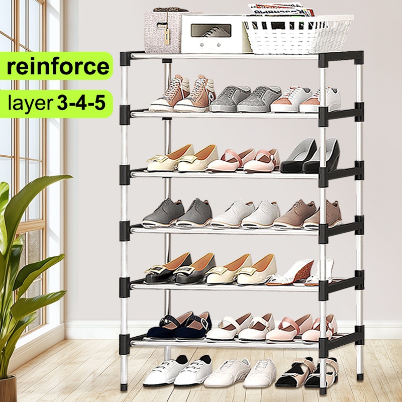 Shoe Rack Simple Assemble Home Dormitory Multi-functional Shoe Rack 3/4 ...