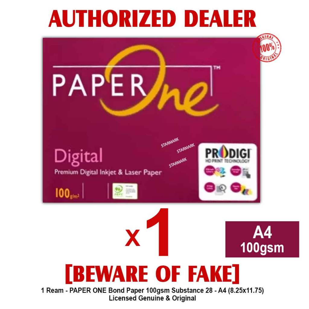 PAPER ONE Bond Paper Papers A4 Size 100gsm Sub. 28 Copy Paper MAGENTA ...