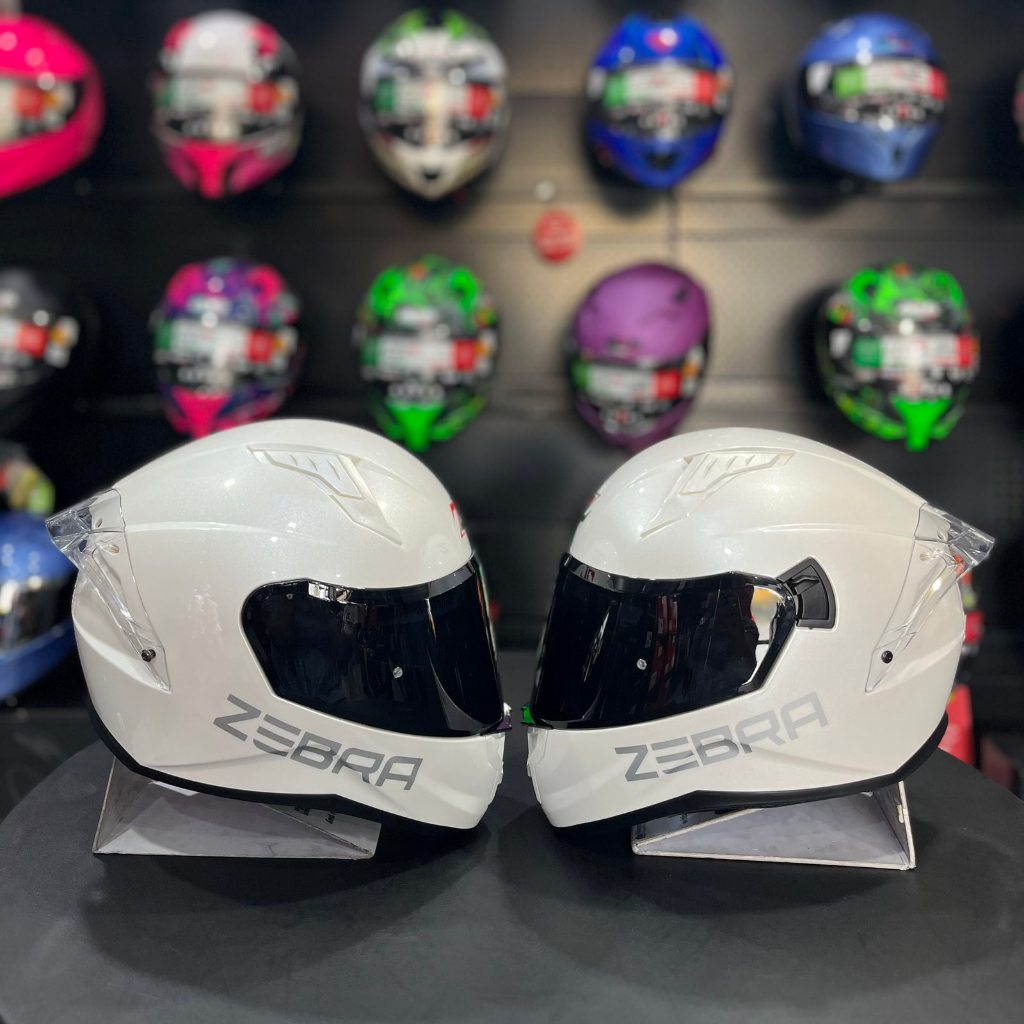 ZEBRA A5009 Mono Color Couple helmet Full face Dual Visor Motorcycle ...