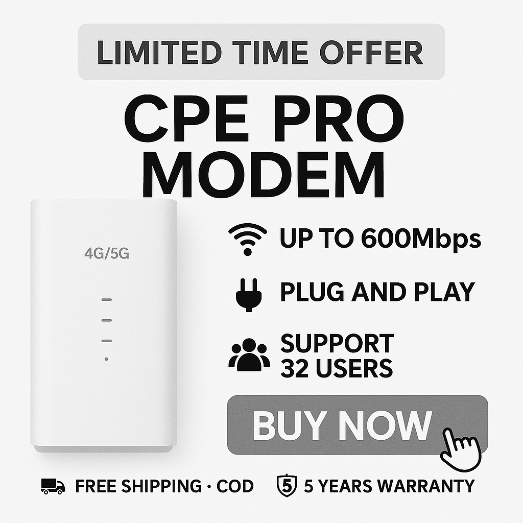 【5G High Speed Internet】CPE PRO Wireless Router｜600Mbps｜Support 32 ...