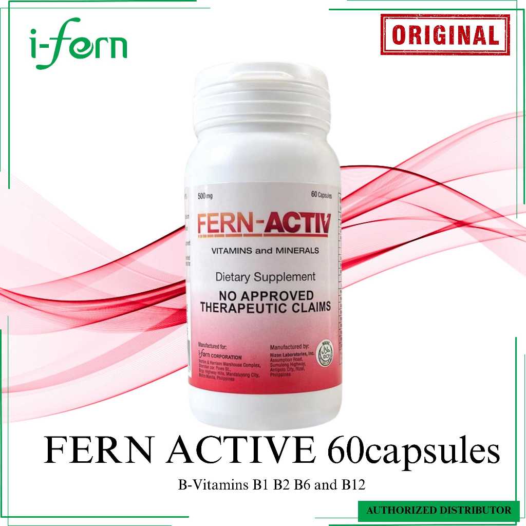 Ifern Fern Active B1 B2 B6 and B12 Vitamins 60capsule | Shopee Philippines