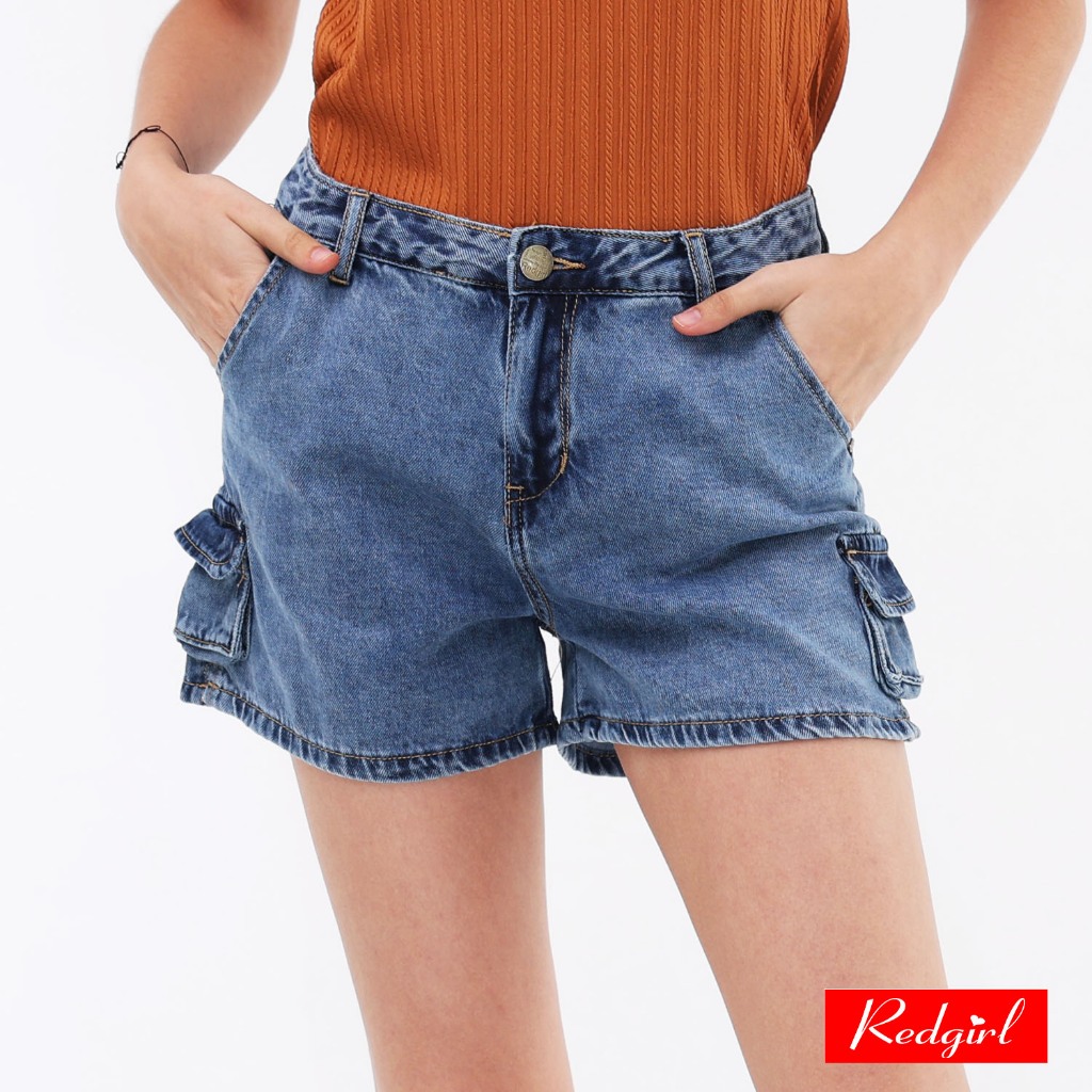 Red Girl Denim Shorts Ladies RSLB04-0058 | Shopee Philippines