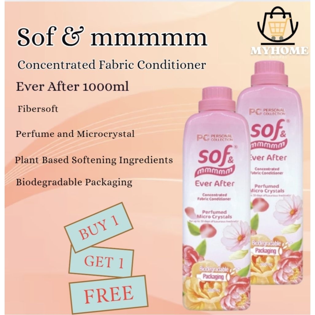 SOF EVER AFTER CONCENTRATED FABRIC CONDITIONER BUY 1 TAKE 1 | Shopee ...