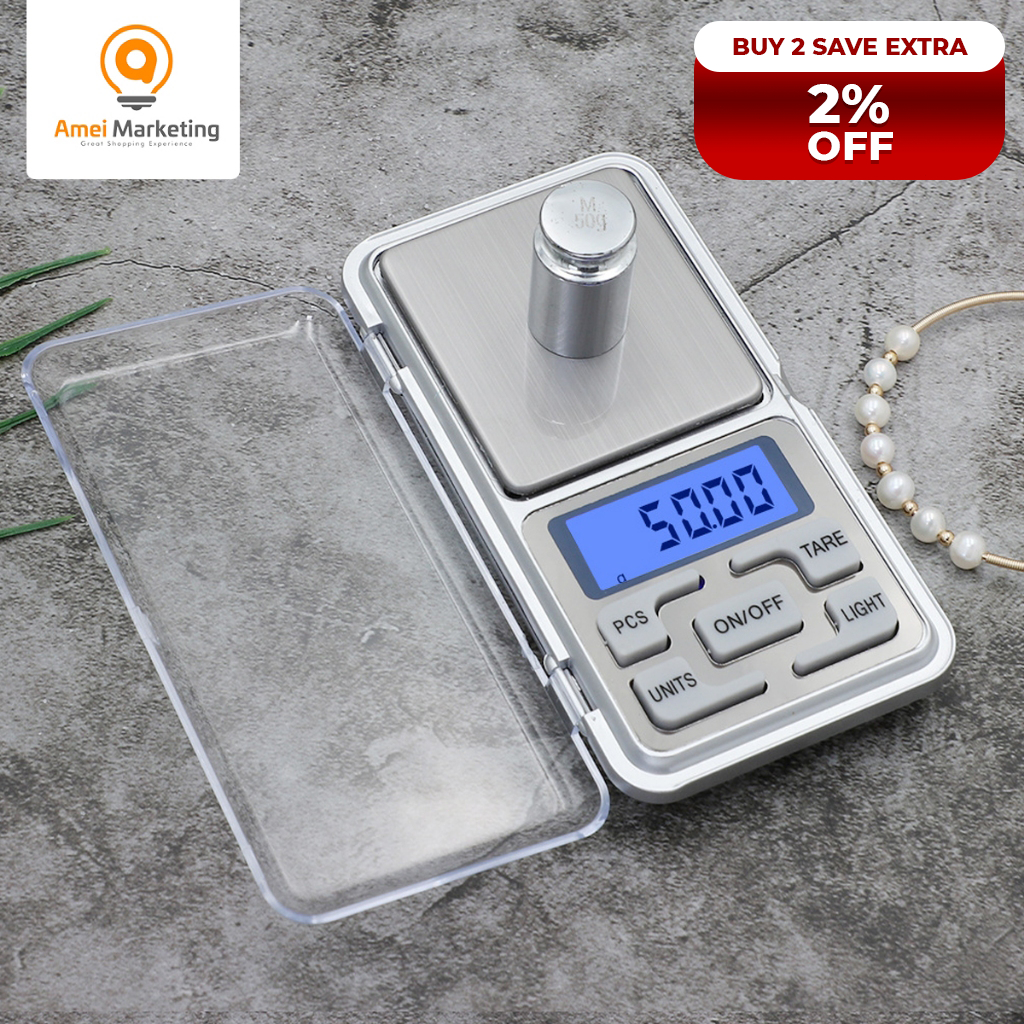 AMEI Jewelry Scale Electronic Scale Mini Portable Digital Pocket Scale ...