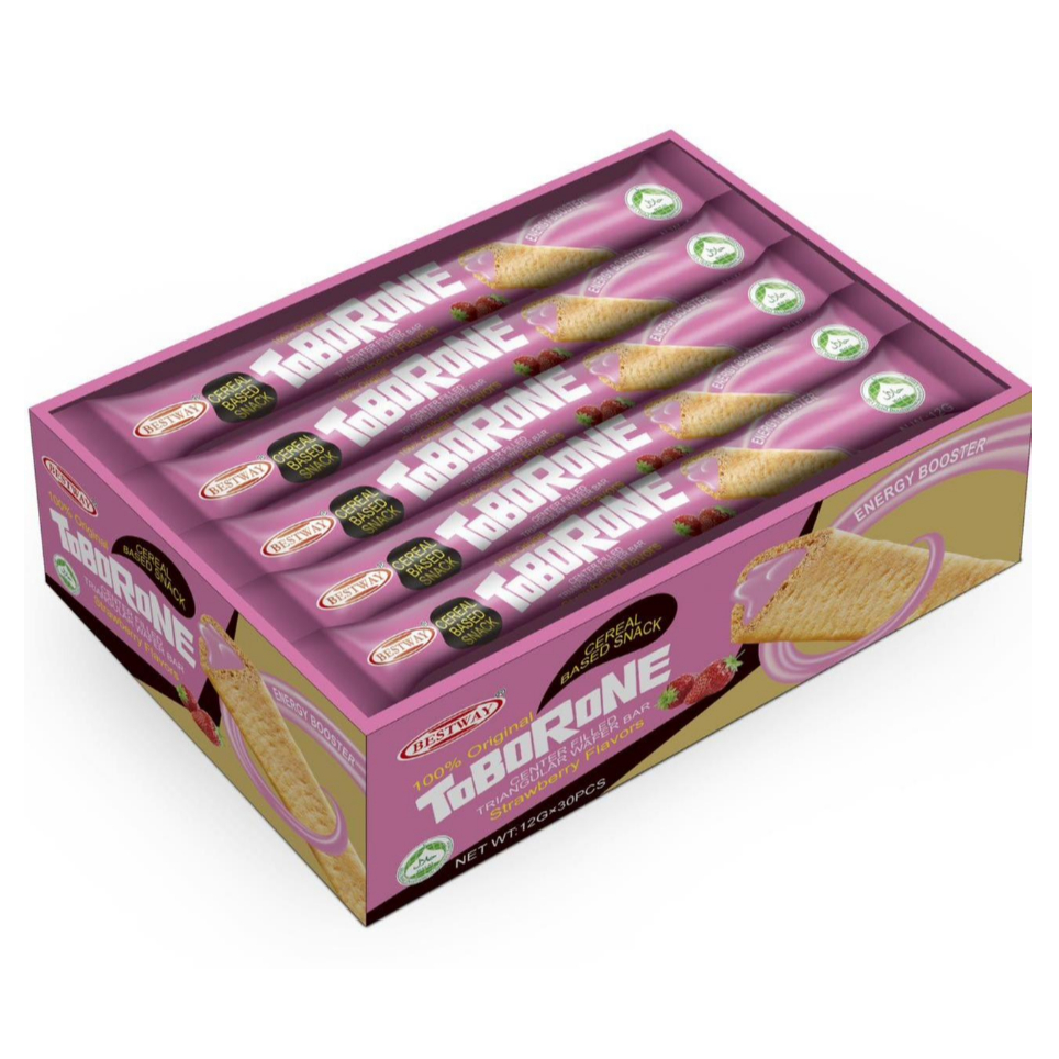 TOBORONE center filled triangular wafer bar (12 grams 30 pcs) Snack ...