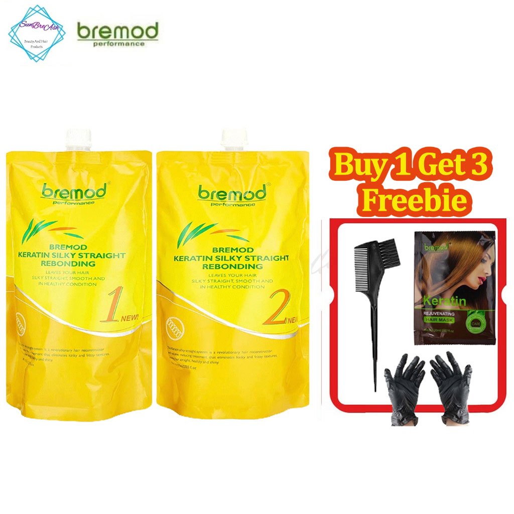 Bremod Rebonding Set with Sunbright Serum 50ml Keratin Strightening ...