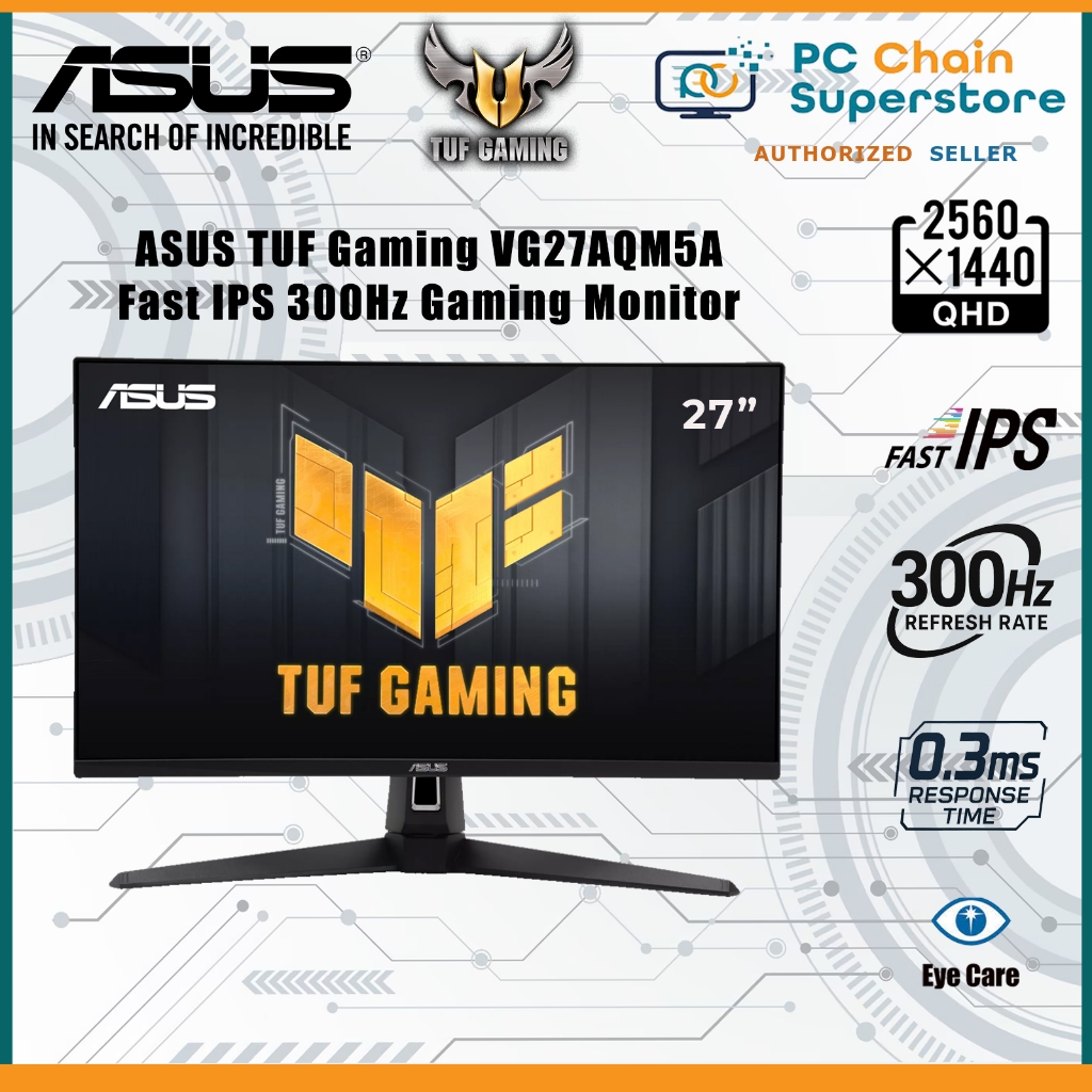 ASUS TUF VG27AQM5A Fast Gaming Monitor - 27" QHD IPS / 300Hz / 0.3ms ...