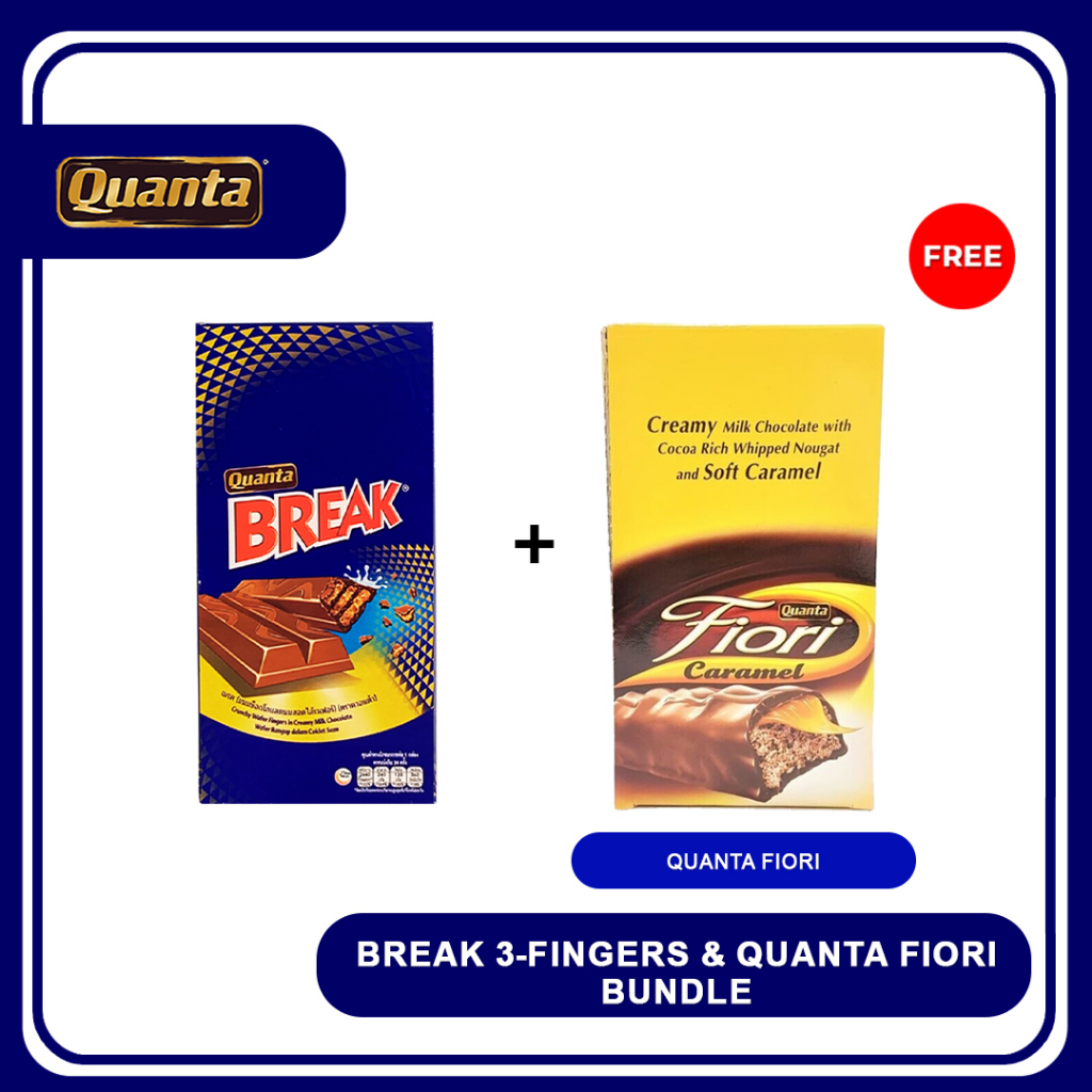 Quanta Break Crunchy Wafer 3-Fingers in Creamy Milk Chocolate with free ...
