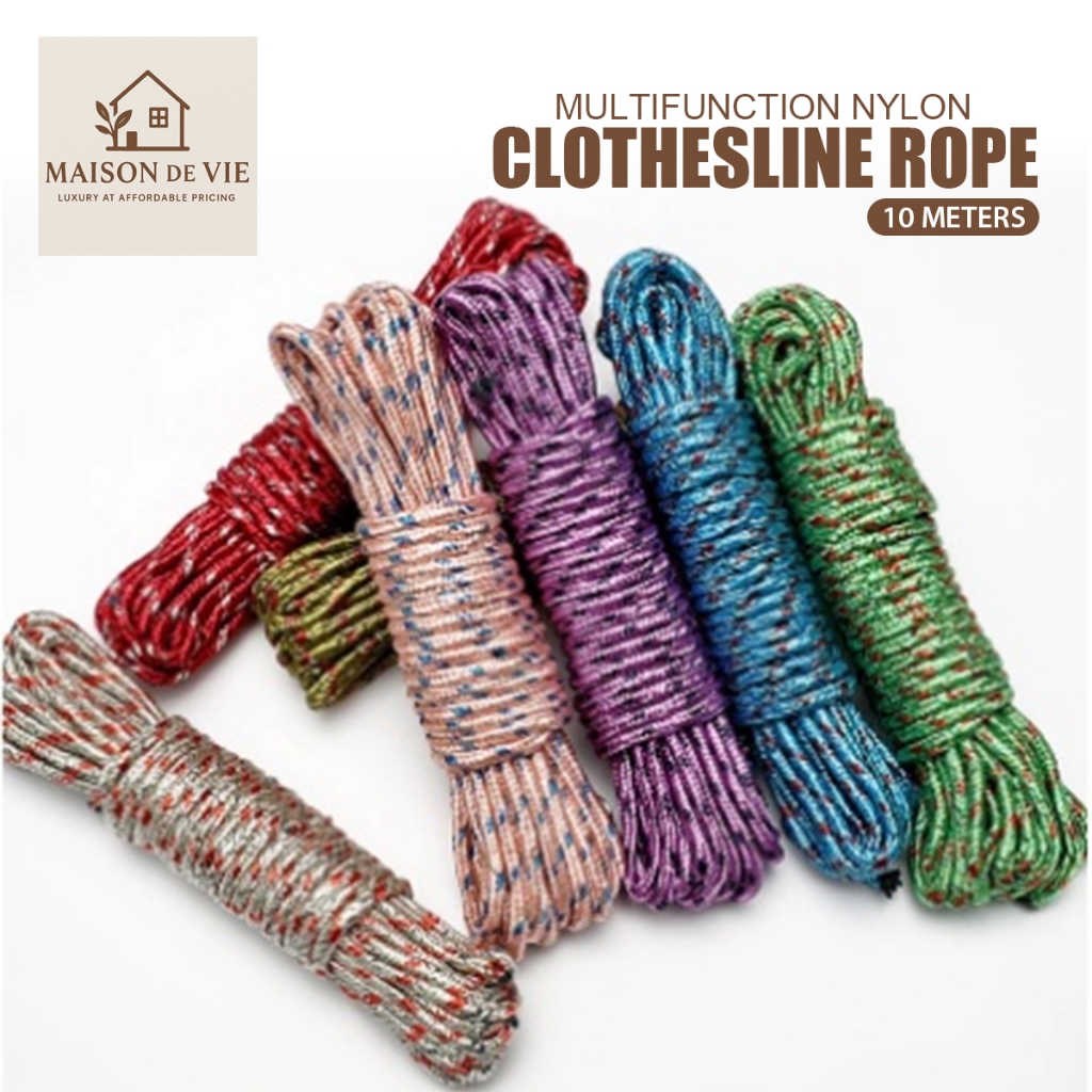 1Pc 10M Nylon Clothesline Multifunction Rope (Random Color) | Shopee ...