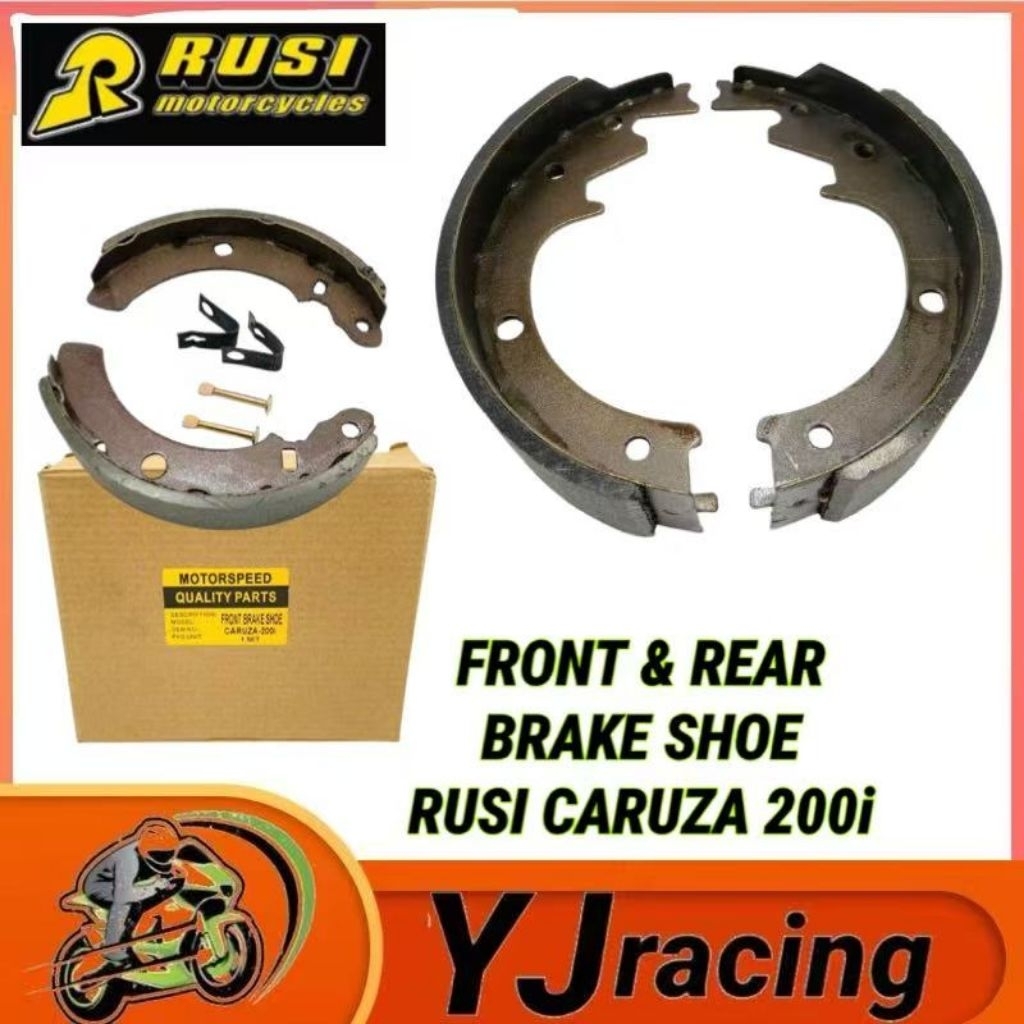 RUSI CARUZA 200i BRAKE SHOE FRONT & REAR MOTOR SPEED MOTORCYCLE PARTS ...