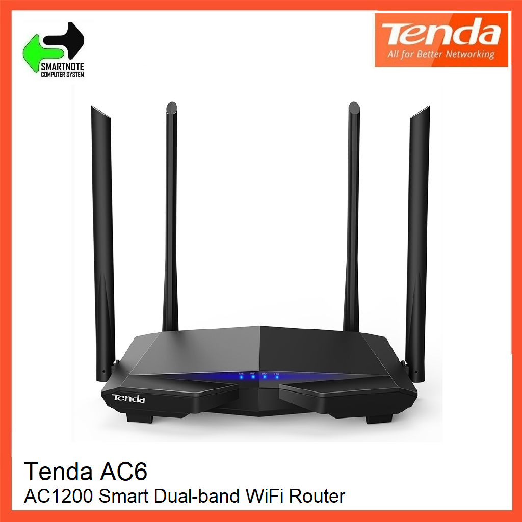Tenda AC6 AC1200 Smart Dual-band WiFi Router | Shopee Philippines