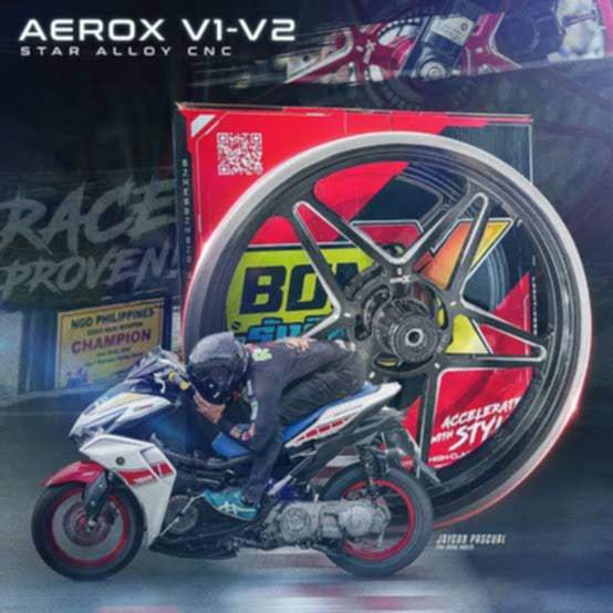 Bom Rangsit BomX Lynx Cnc Mags Aerox v1/v2 Star Mags 14s 5 Spokes ...