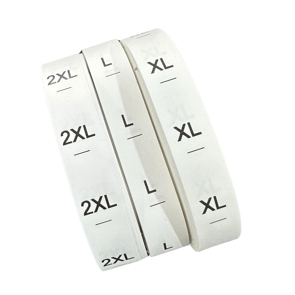 Taffeta Size Label (1 TO 10) (XXS TO 5XL) [Pack of 1000 Labels ...