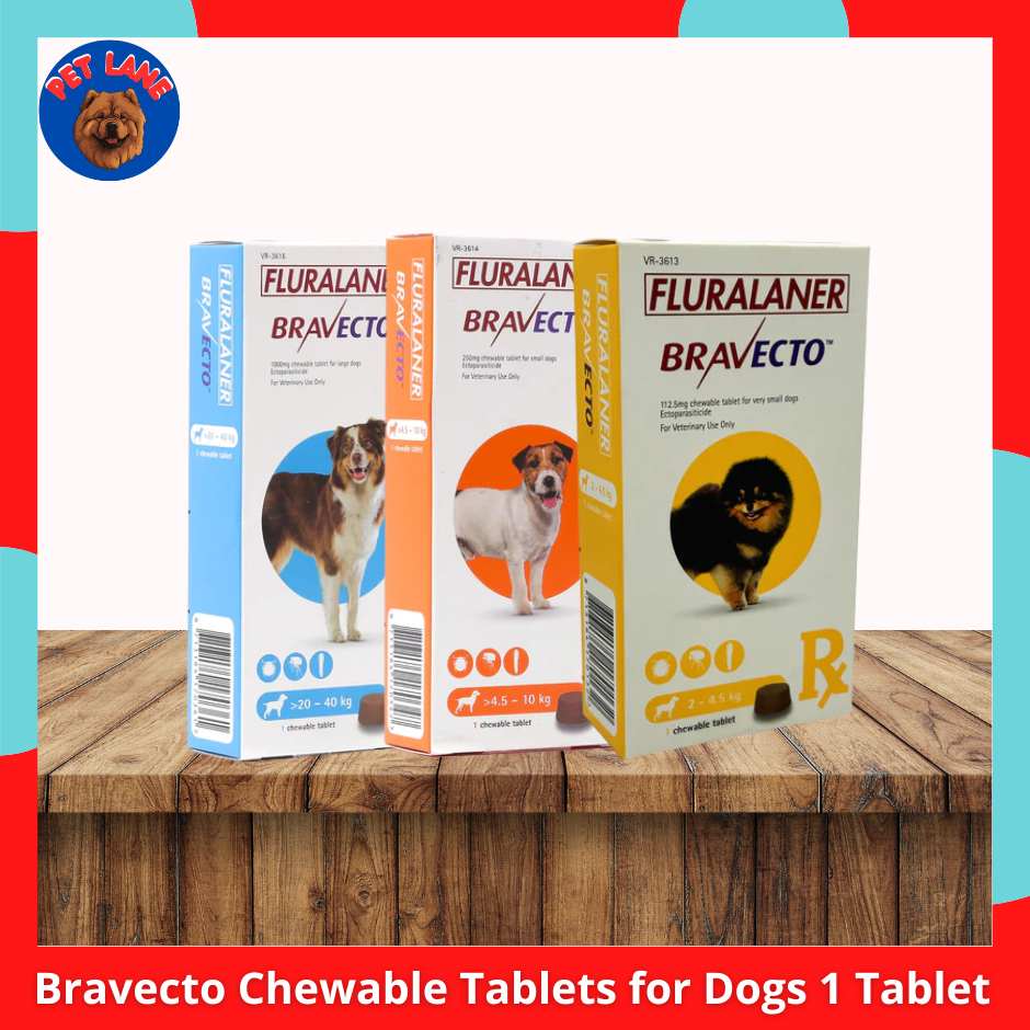 Bravecto Chewable Tablets for Dogs Anti-Tick Flea 1 Tablet | Shopee Philippines