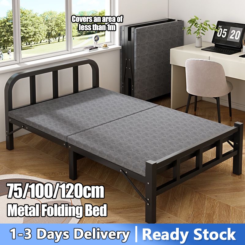 Metal Folding Bed Metal Foldable Frame Bed Heavy Duty Foldable Bed for ...