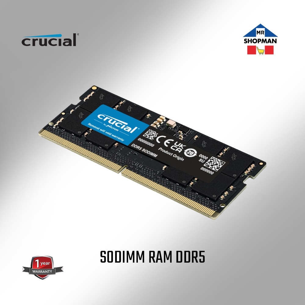 Crucial Sodimm RAM DDR5 8Gb / 16Gb 4800Mhz / 5200mhz / 5600Mhz Laptop ...