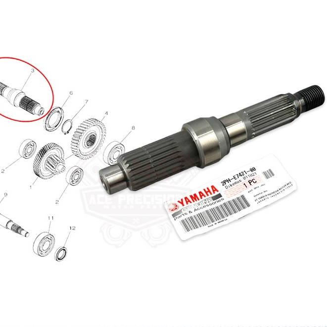 AXLE DRIVE MIO i 125/SOUL i 125 2PH-E7421-00 GENUINE | Shopee Philippines