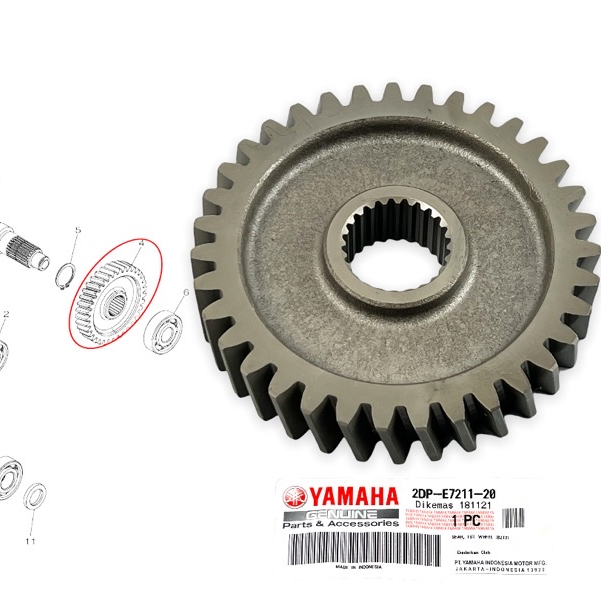 GEAR, 1ST WHEEL NMAX V1 2DP-E7211-20 GENUINE | Shopee Philippines