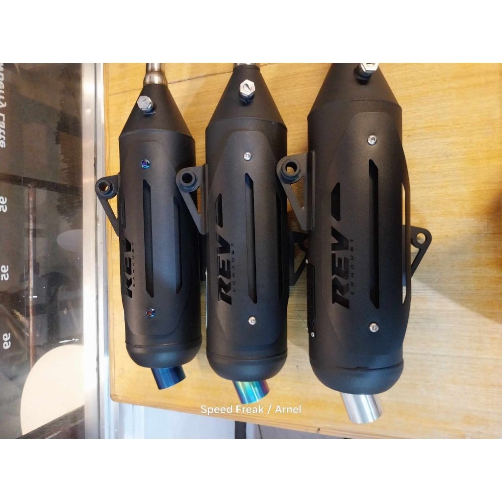 REV V2 performance exhaust adjustable sound with heat guard | Shopee ...