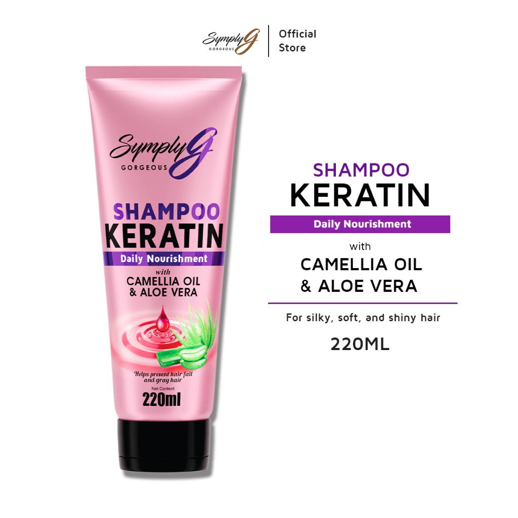 Symply G Keratin Shampoo with Camellia Oil and Aloe Vera 220mL | Shopee ...