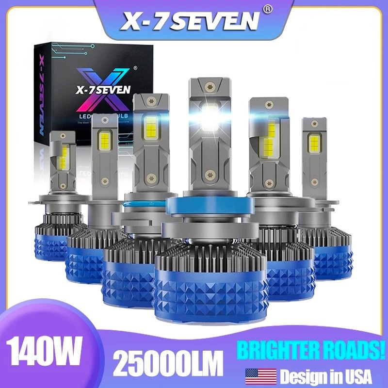 2pcs X-7SEVEN USA ULTRA Pro Max 150W 30000LM CANBUS Car LED Headlight ...