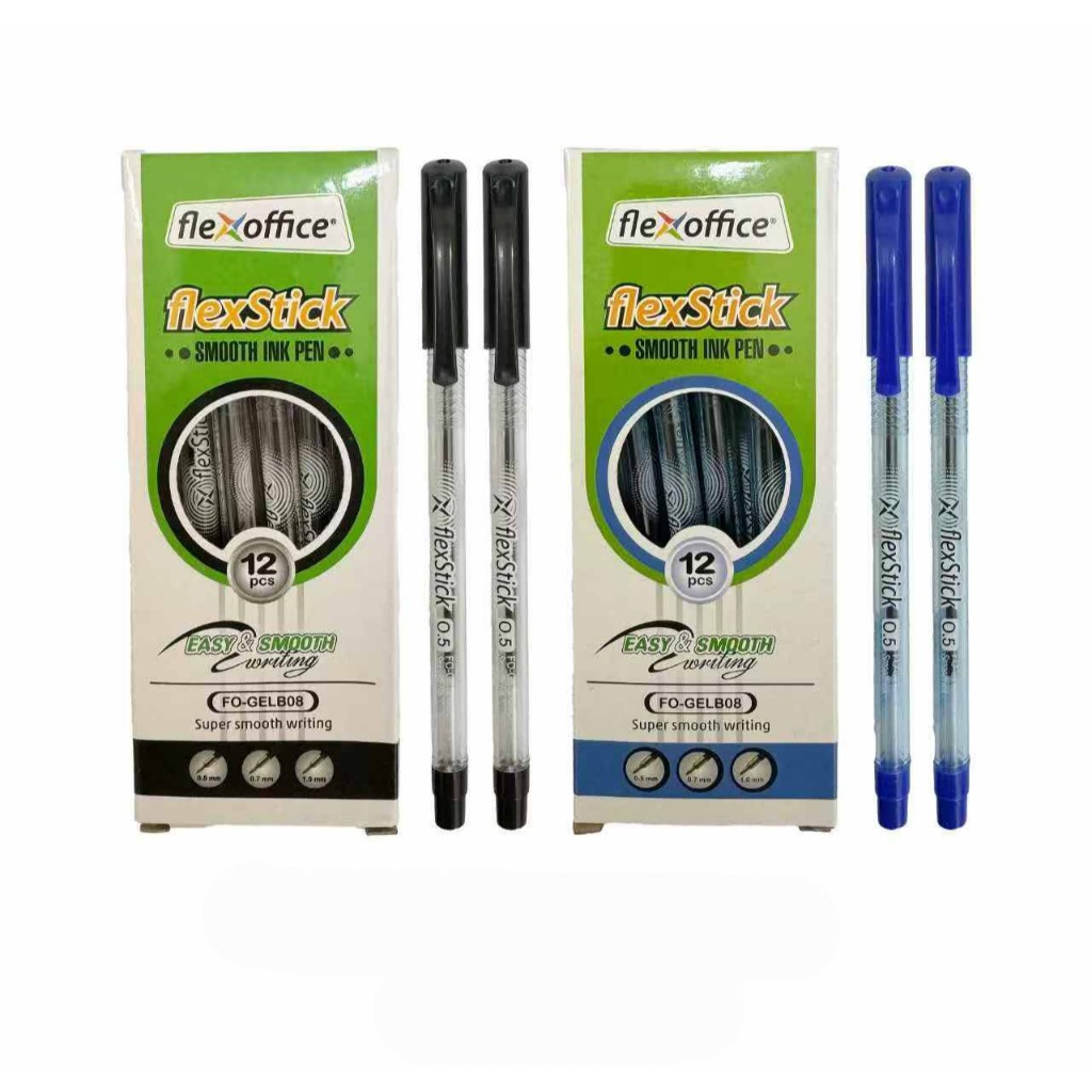 Ballpen Flexstick Smooth Ink Pen 12pcs Black 0.5mm FlexOffice Flex ...