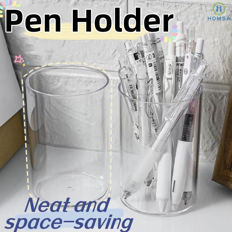 Large capacity cylindrical pen holder thickened and durable open school ...